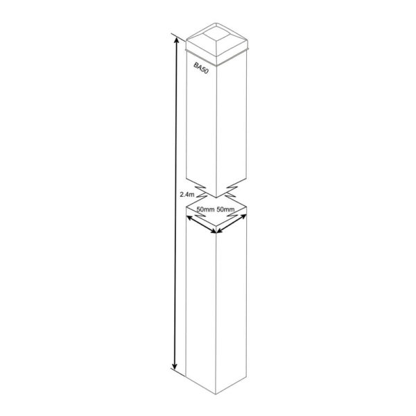EA90 – 90mm post 2.4m long – Fence Posts To Site