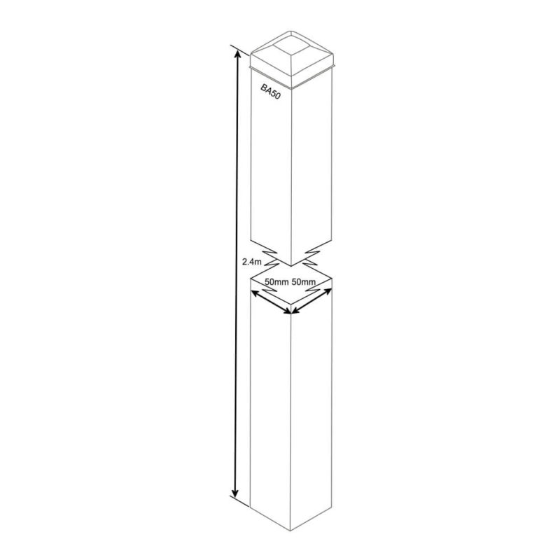 BA50 – 50mm post 2.4m long – Fence Posts To Site